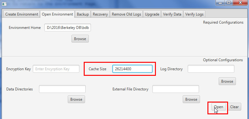 Performing Verification and Backup of a Transactional Environment in Berkeley DB