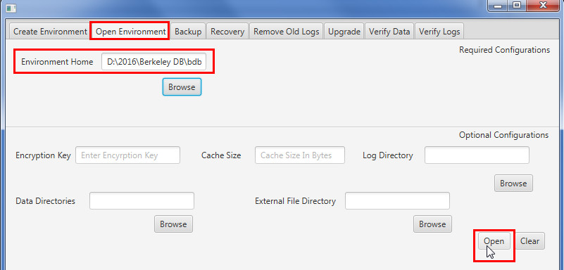 Performing Verification and Backup of a Transactional Environment in Berkeley DB