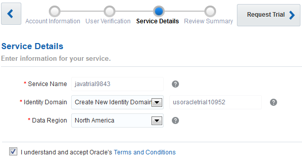 Signing Up for a Java Cloud Service