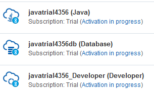 Signing Up for a Java Cloud Service