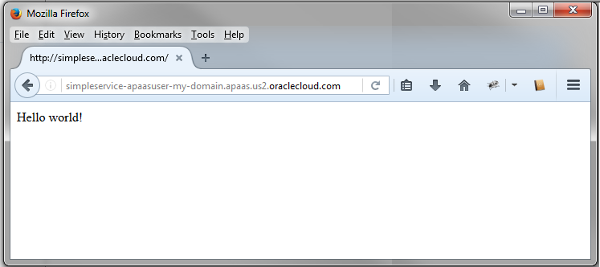 Creating a Python Hello World Application on Oracle Application Container Cloud
