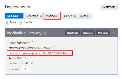 Managing API Deployments in Oracle API Platform Cloud Service