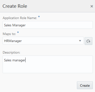 Creating and Assigning Roles in Oracle Application Builder Cloud Service