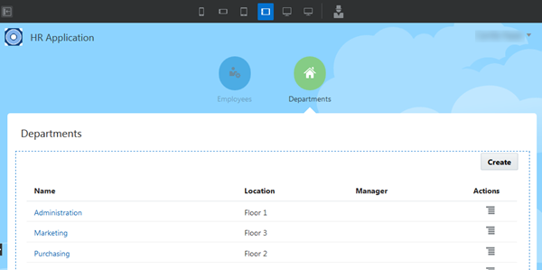 Staging and Publishing an Application in Oracle Visual Builder Cloud Service