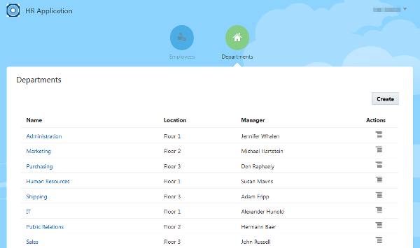 Staging and Publishing an Application in Oracle Visual Builder Cloud Service