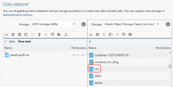 Ingesting and Backing Up Data With Oracle Object Store Classic