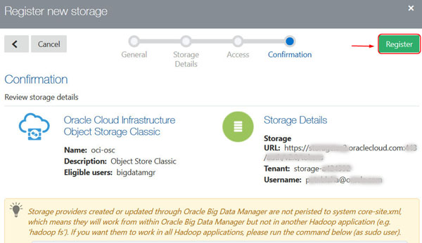 Ingesting and Backing Up Data With Oracle Object Store Classic