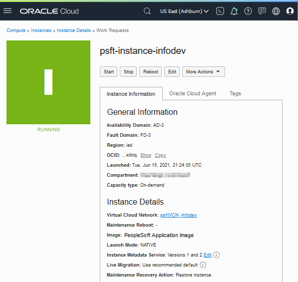 Deploying PeopleSoft Applications on Oracle Cloud Infrastructure Instances