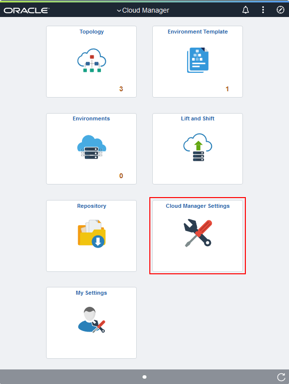 Access Cloud Manager and Specify Settings