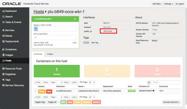Deploying an Application with Oracle Container Cloud Service