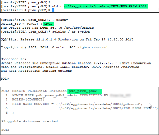 Exporting an On-Premises PDB and Importing into the DBaaS Database