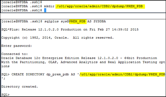 Exporting an On-Premises PDB and Importing into the DBaaS Database