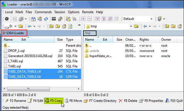 Loading On-Premises Data to the Tables of the DBaaS Database