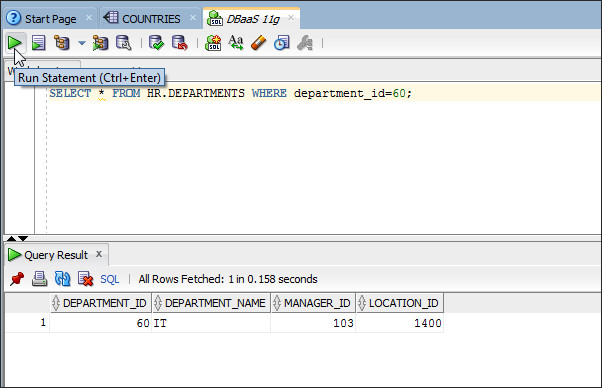 Oracle Database Cloud Service (DBaaS) Quick Start