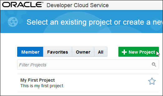Creating An Oracle Developer Cloud Service Project