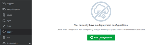Creating a Project from a Template and Deploying It to Oracle Application Container Cloud Service