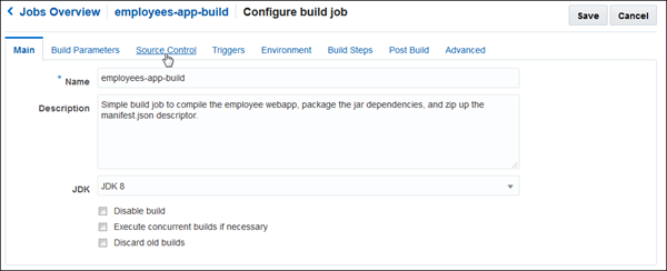 Creating a Project from a Template and Deploying It to Oracle Application Container Cloud Service