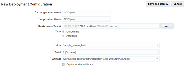Deploying an Application from Oracle Developer Cloud Service to Oracle Java Cloud Service
