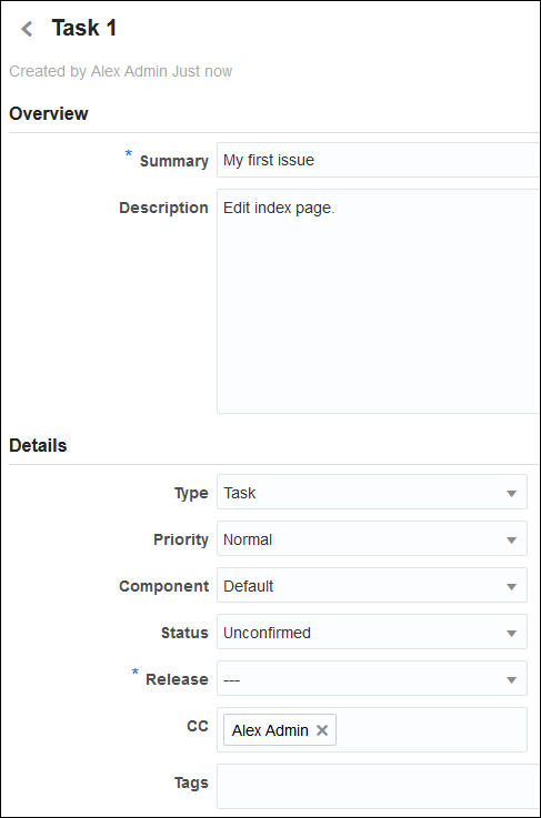 Managing Issues Using Oracle Developer Cloud Service