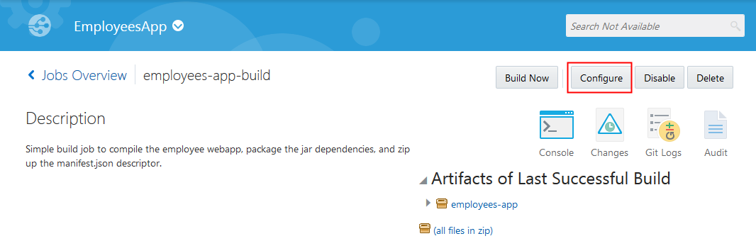Configuring Continuous Integration and Continuous Delivery in Oracle Developer Cloud Service Classic