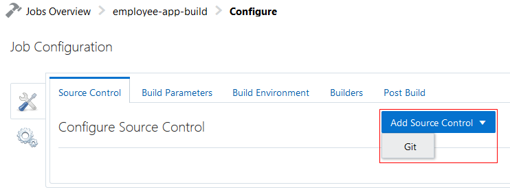 Creating A Build Job In Oracle Developer Cloud Service