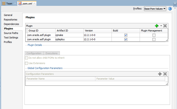 Configuring and Building an ADF Application using Maven in Oracle Developer Cloud Service