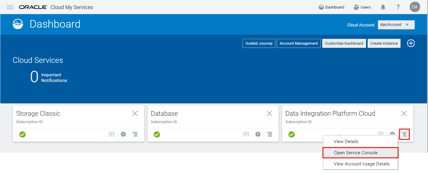Create a Data Integration Platform Cloud Instance