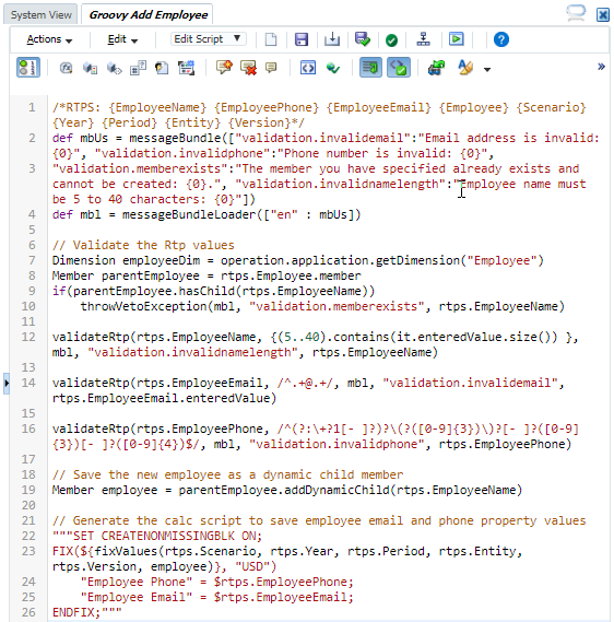 Adding Dimension Members with Groovy