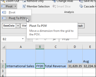 Analyzing Plan Data in Smart View