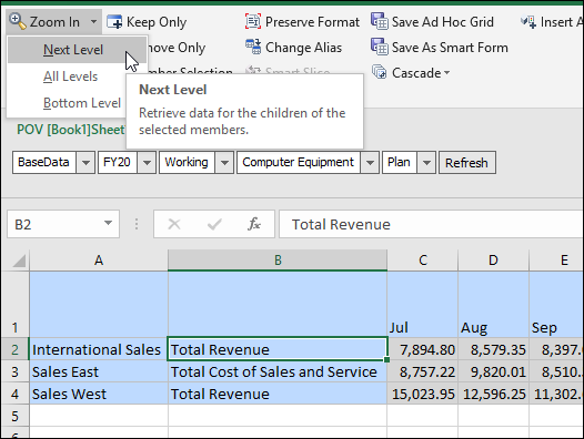 Analyzing Plan Data in Smart View