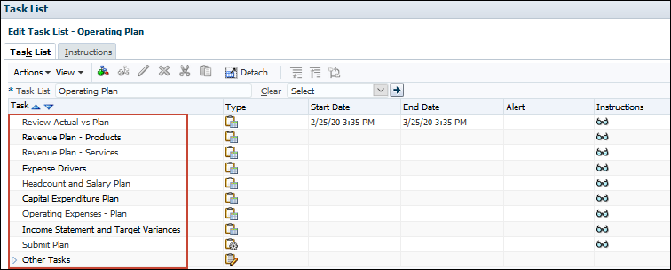 Designing Forms and Managing Task Lists in Planning