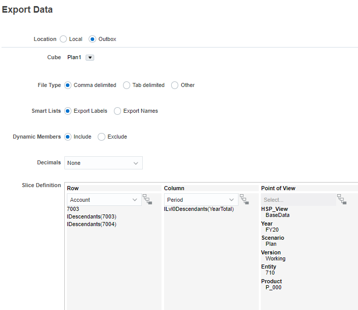Loading Data in Planning