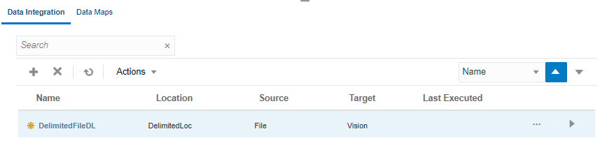 Loading Data Into Planning Using Data Integration