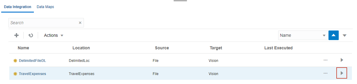 Loading Data Into Planning Using Data Integration