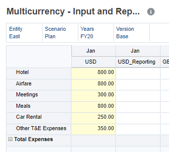 Automatically Translating Data to Reporting Currencies
