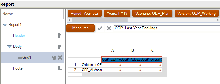 Reporting in Sales Planning