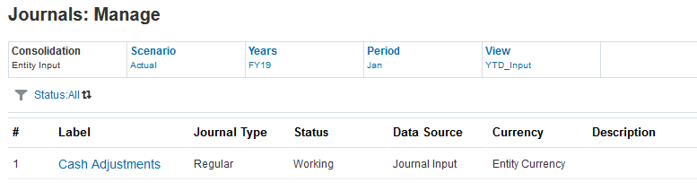 Creating Year-To-Date Journals