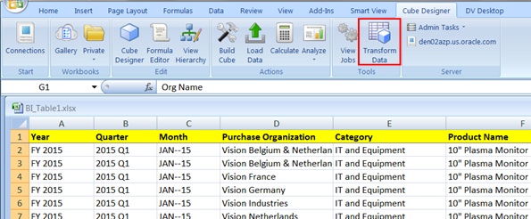 Building an Oracle Analytics Cloud Essbase Cube
