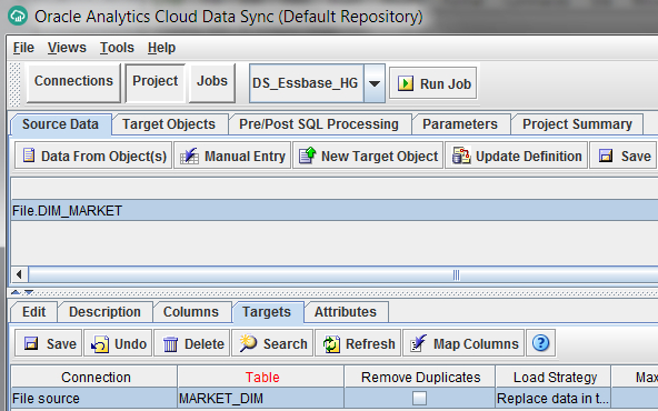 Loading Data to an Essbase Target Using Data Sync