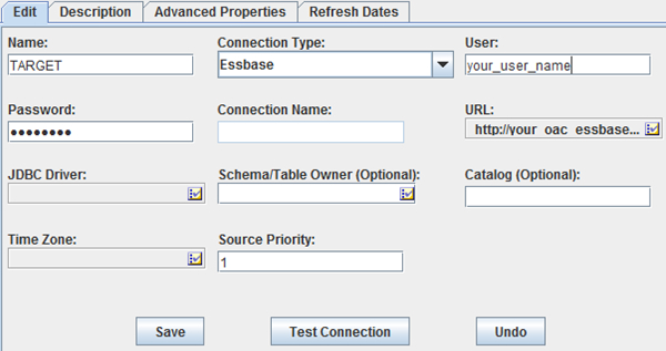 Loading Data to an Essbase Target Using Data Sync