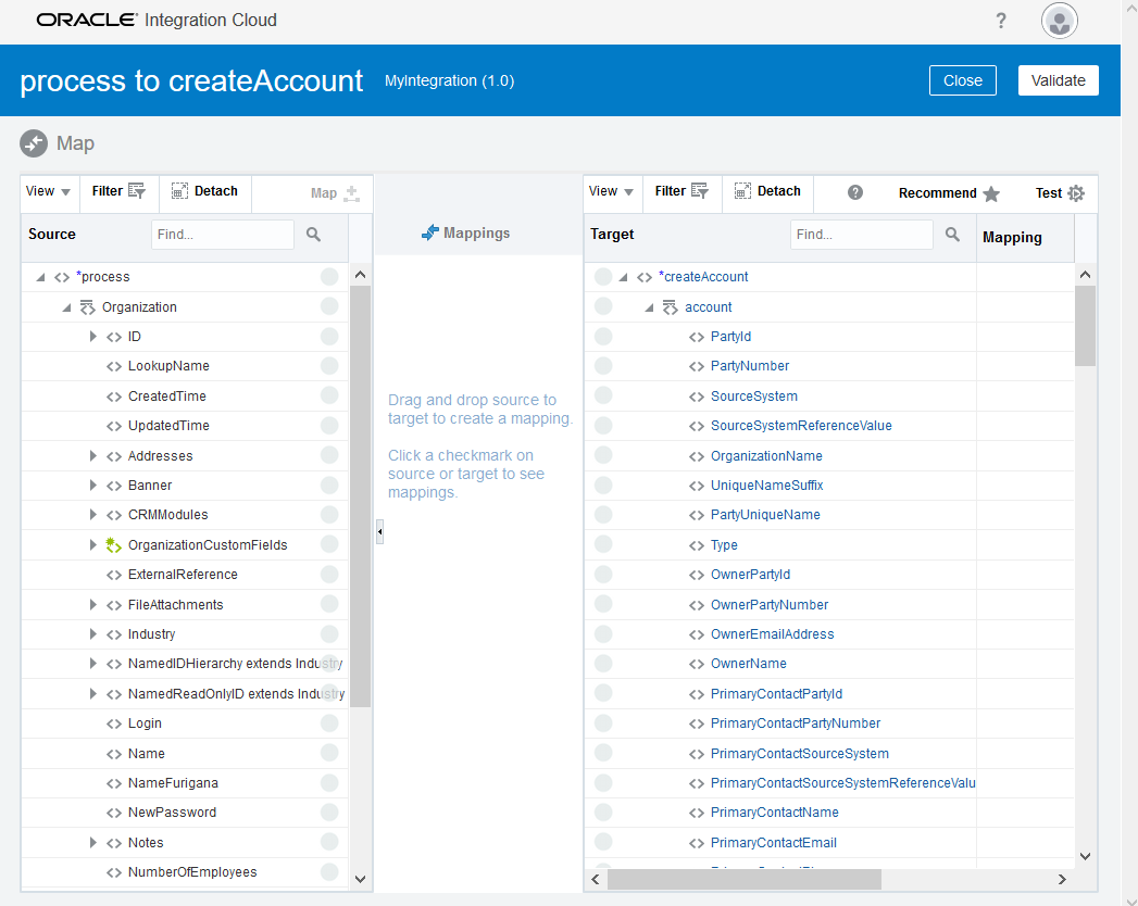 Creating a New Integration in Oracle Integration Cloud