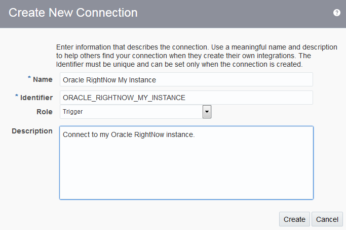 Creating Connections in Oracle Integration Cloud