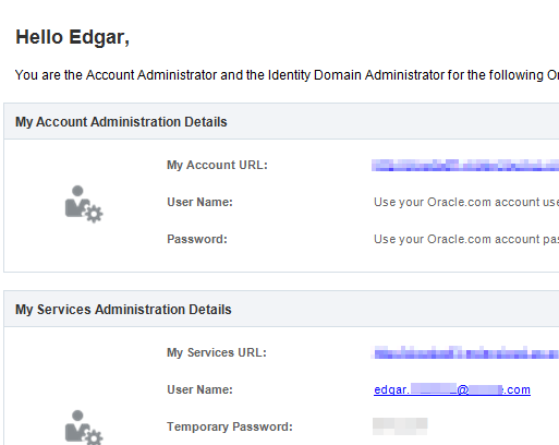 Signing Up for a Java Cloud Service