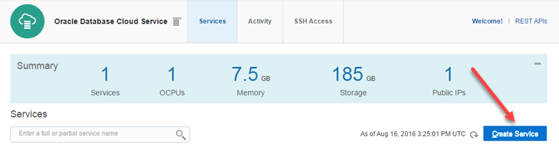 Provisioning Oracle WebCenter Portal Cloud (Compact Installation)