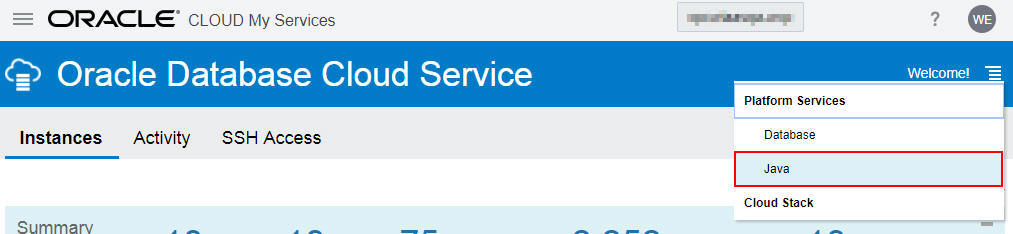 Creating an Oracle Java Cloud Service Instance for WebCenter Portal ...