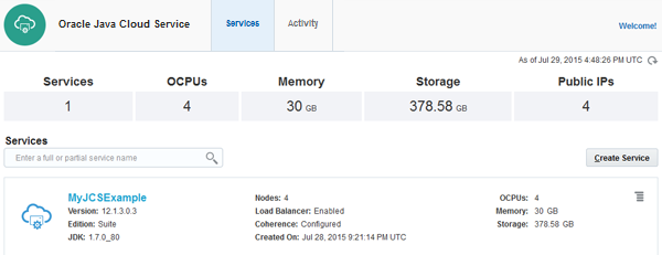Scaling the Coherence Data Tier of an Oracle Java Cloud Service Instance