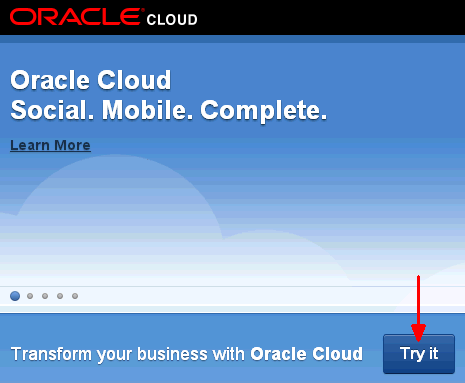 Signing Up for a Java Cloud Service
