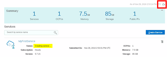 Getting Started with MySQL Cloud Service