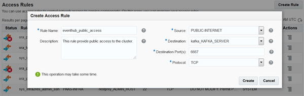 Working with Topics using Apache Kafka Native APIs in Oracle Event Hub Cloud Service