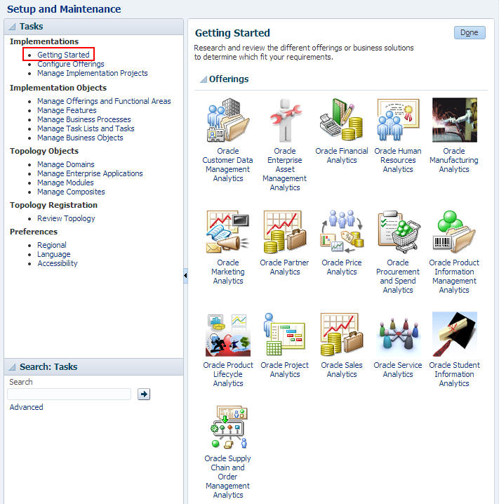 Performing Functional Setup of OTBI Enterprise